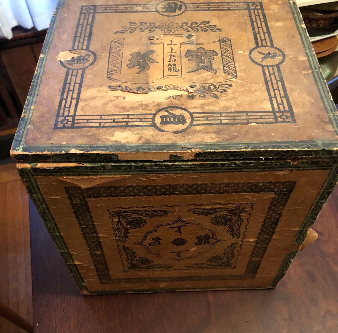 Antique Tea Crate With Lid Wooden Box Authenic Export Crate - Etsy