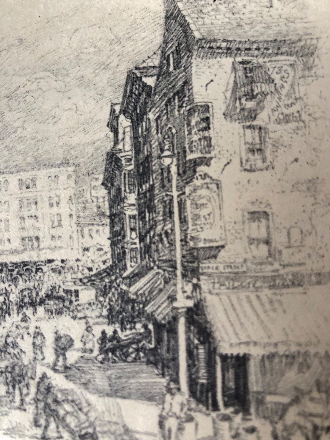 Lester Hornby Boston Commercial Street From the Customs House ...