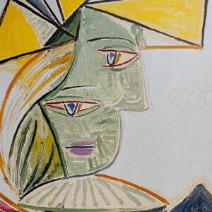 Picasso, Woman With Yellow Hat and Blue Ribbon | Original Published ...