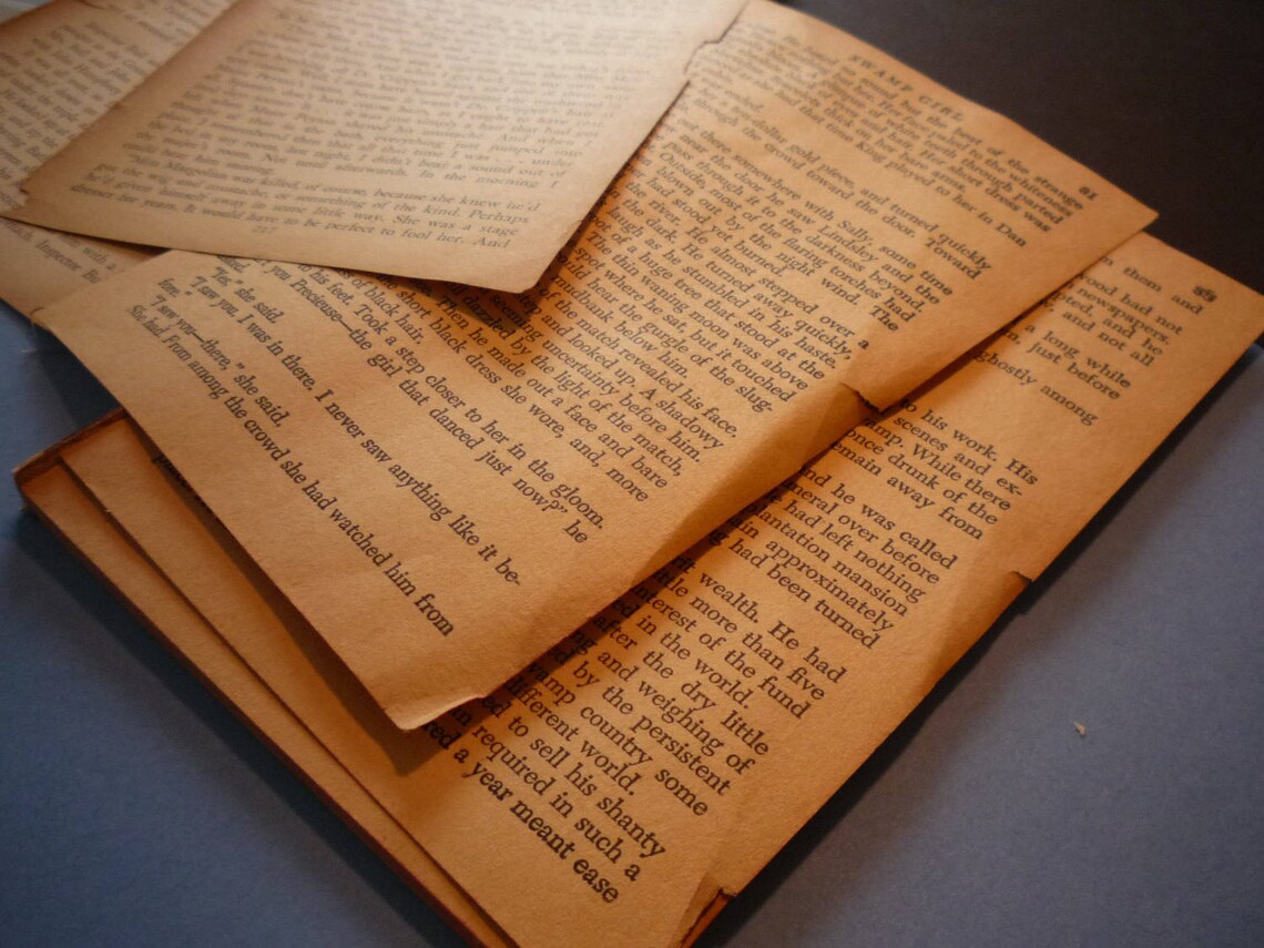 Antique Pages From 1880 to 1930 Aged Paper - Bundles of Old Book Pages ...