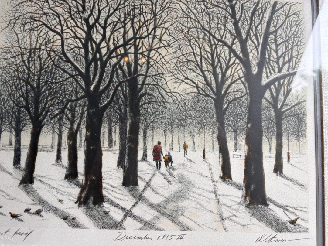Altman, Winter Walk Central Park December IV 1985 New York Framed ...