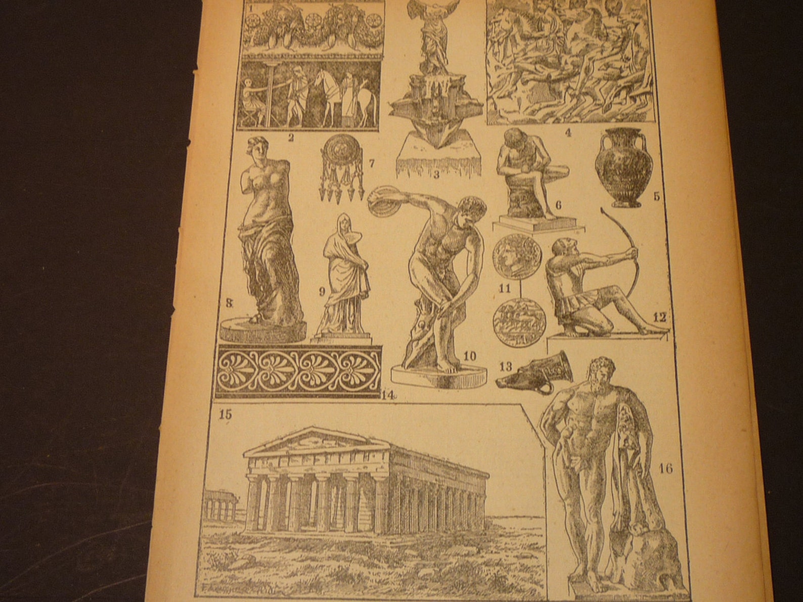 Greek Art Ancient Art Lithograph Original Page From - Etsy