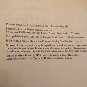 Art in Vienna by Peter Vergo Phaidon 1975 Hardcover With Dust Jacket ...