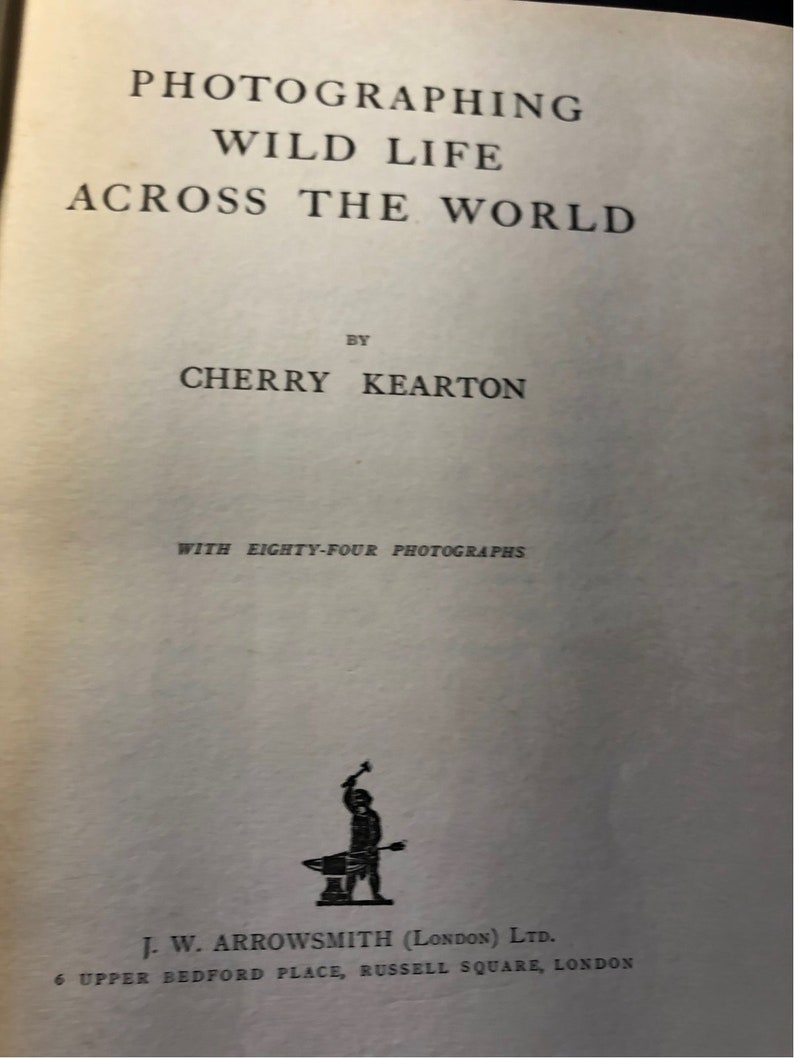 Photographing Wildlife Across the World Cherry Kearton 1923 - Etsy