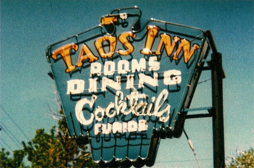 Taos Inn Neon Sign - 1980s Kodachrome Print 8 by 10 Inch - Nostalgia ...