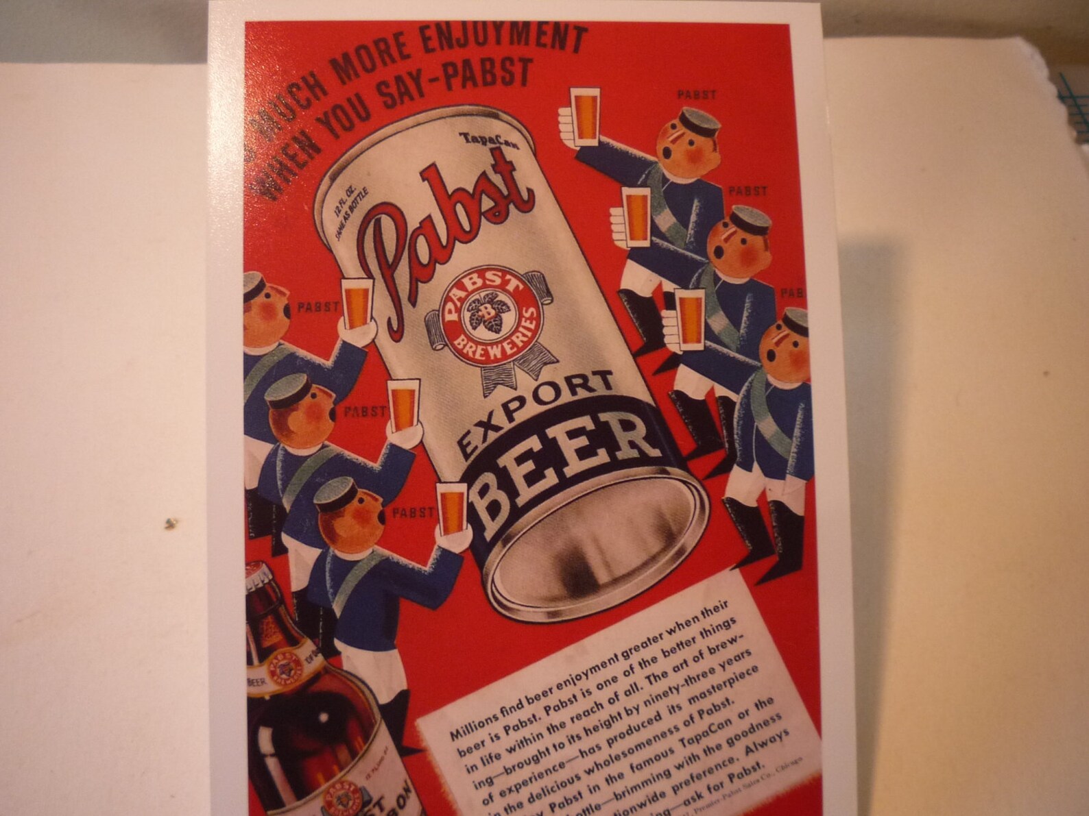 Pabst Blue Ribbon Ad Print Hipster Heaven Retro Style - Etsy