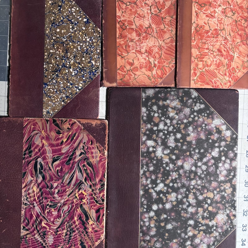 Marbled Book - Etsy