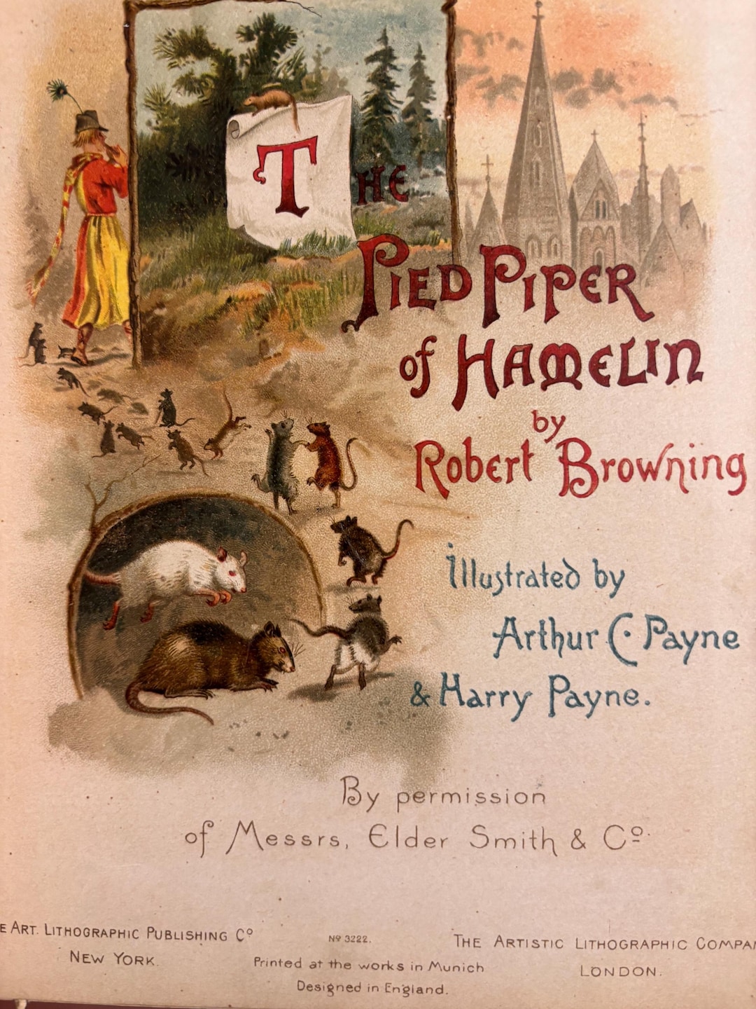 1890 Pied Piper of Hamelin, by Robert Browning | Illustrated Children's ...