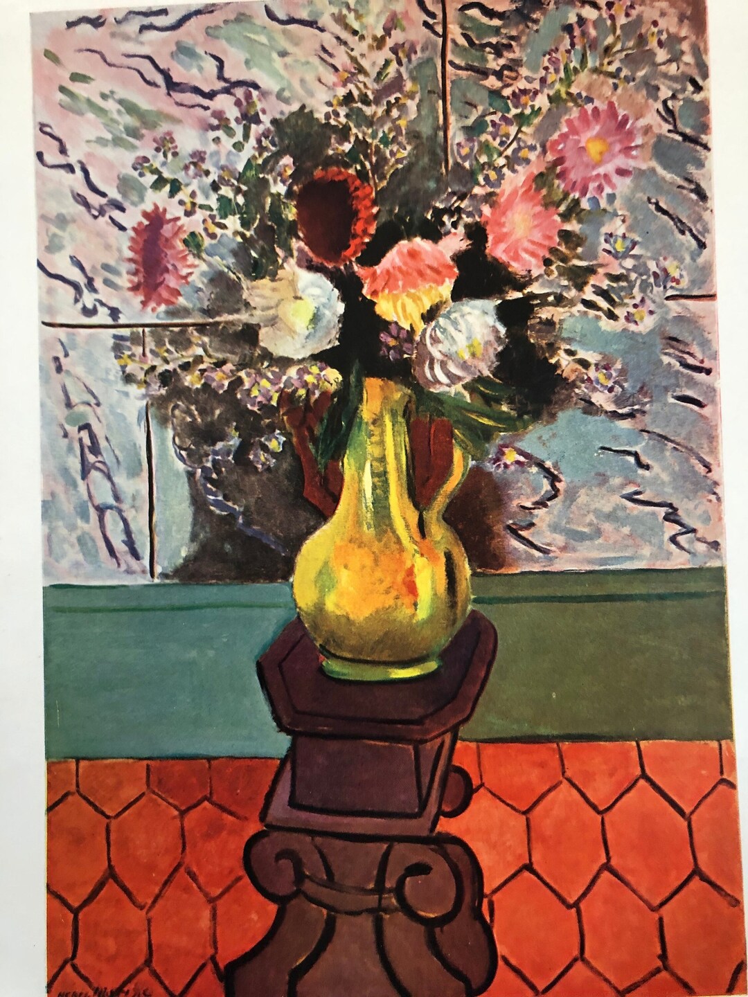 Henri Matisse, Yellow Vase With Flowers 1939 Original Published ...