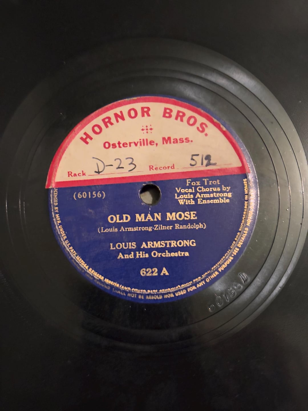 1938 Louis Armstrong Old Man Mose Decca Blue Label Records 78 RPM ...