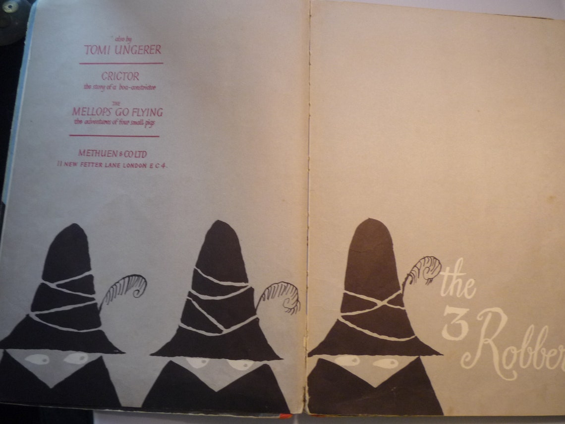 The 3 Robbers Tomi Ungerer 1964 Edition Vintage Condition - Etsy