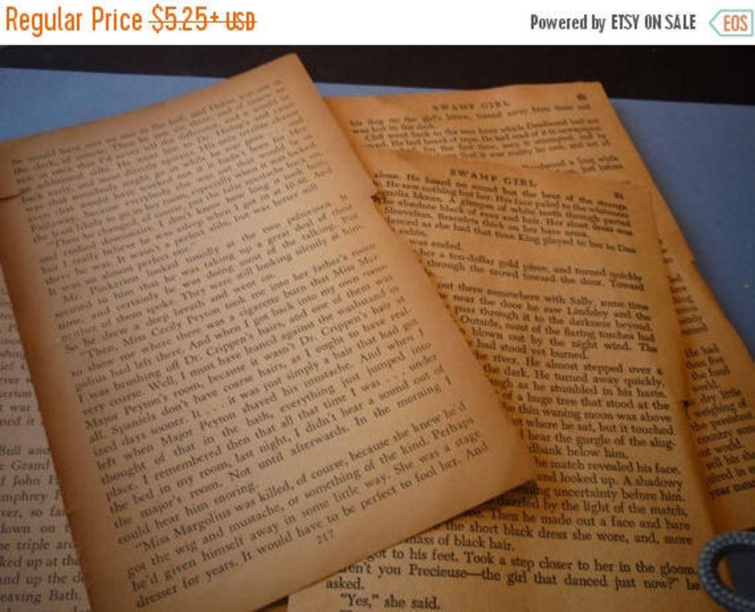 Antique Pages From 1880 to 1930 Aged Paper - Bundles of Old Book Pages ...