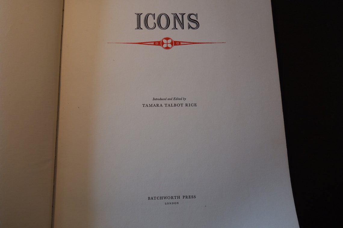 Icons by Tamara Talbot Rice Batchworth Press London 1960 First | Etsy