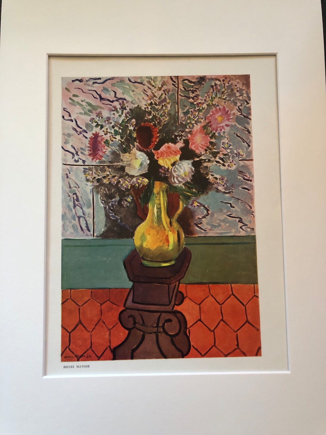Henri Matisse, Yellow Vase With Flowers | 1939 Original Published ...