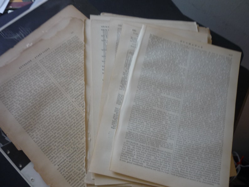 Antique Pages From 1880 to 1930 Aged Paper Bundles of Old - Etsy