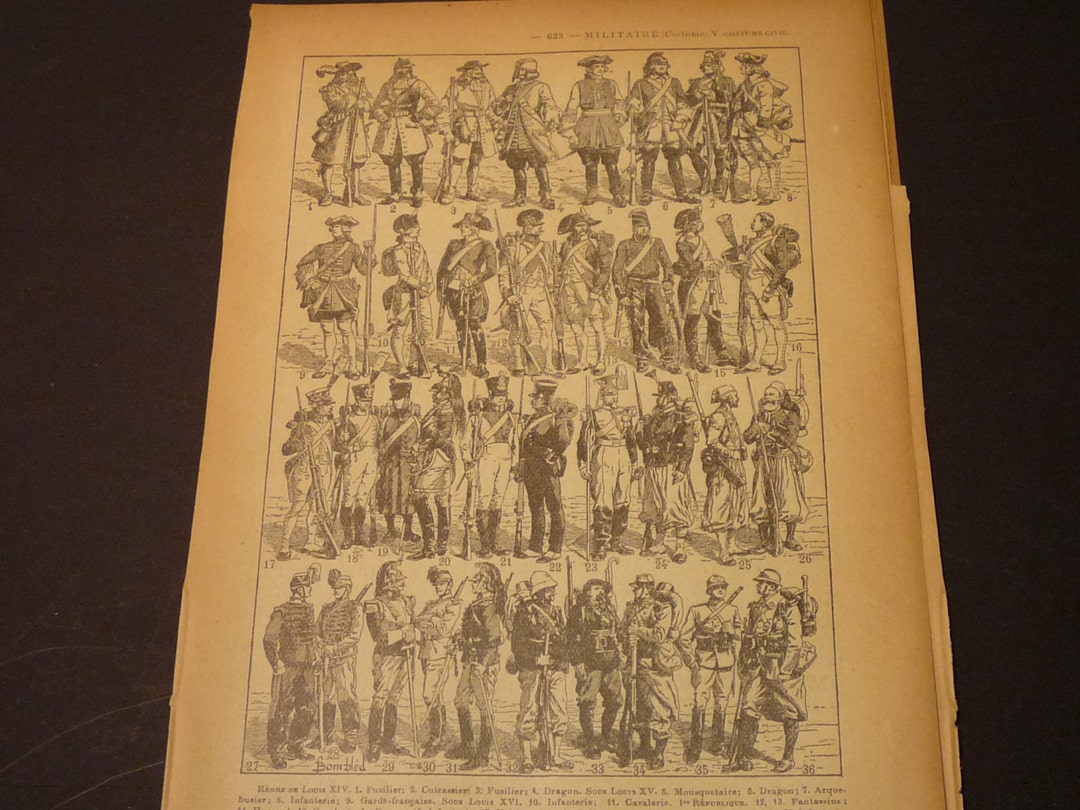 French Military 1600 From 1916 Dictionary Uniforms History for Soldier ...
