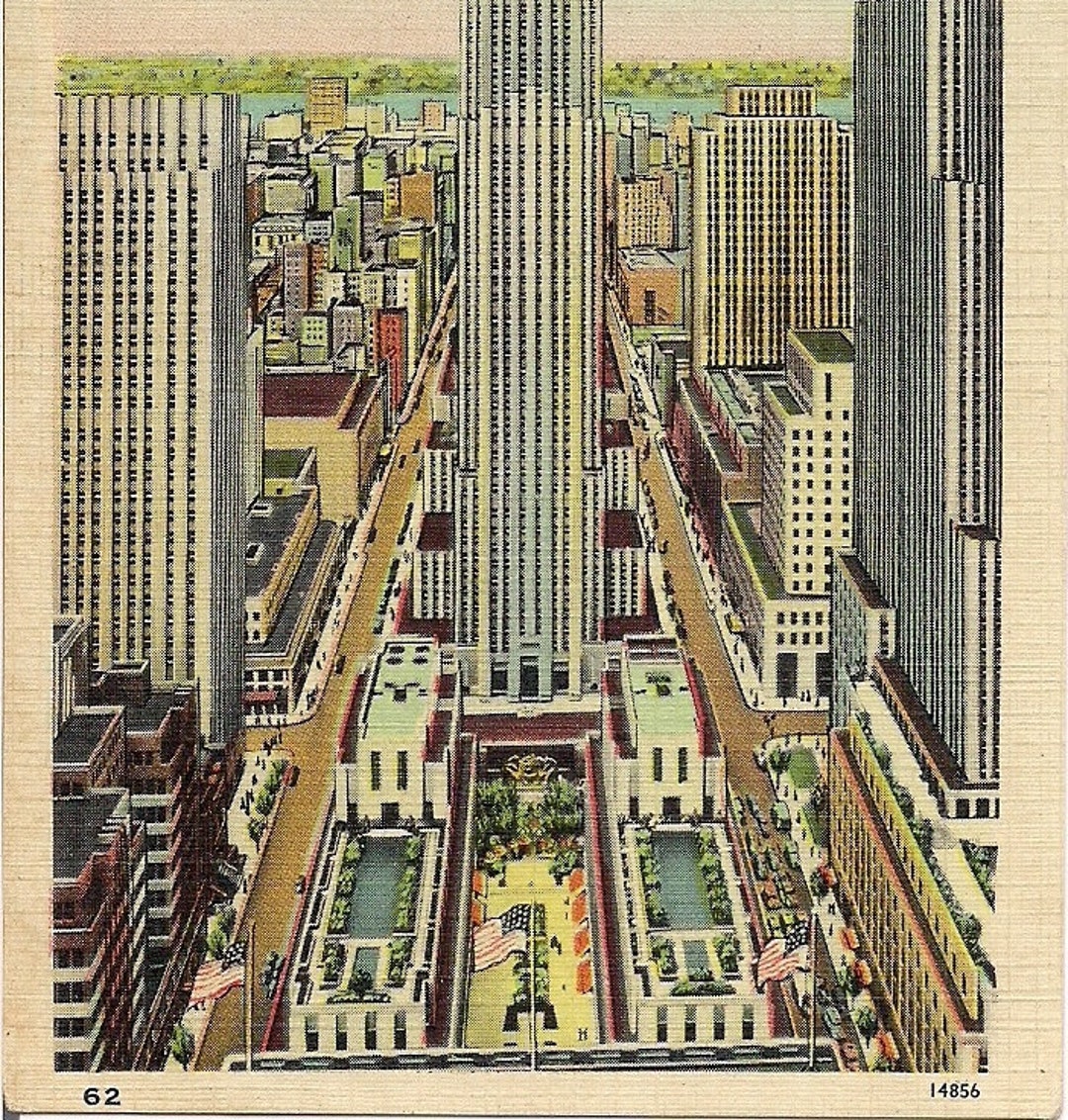 30 Rock - Rockefeller Center 1940 - New York - 3 Print Sizes - Ready to ...