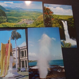 Hawaii 4 Vintage Postcards From 1960s Kauai Oahu Hilo King Kamehameha ...