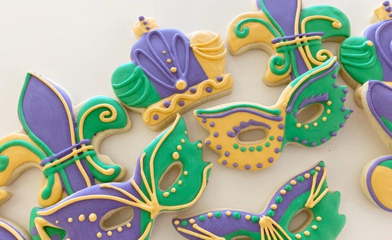 Mardi Gras Sugar Cookies - Etsy