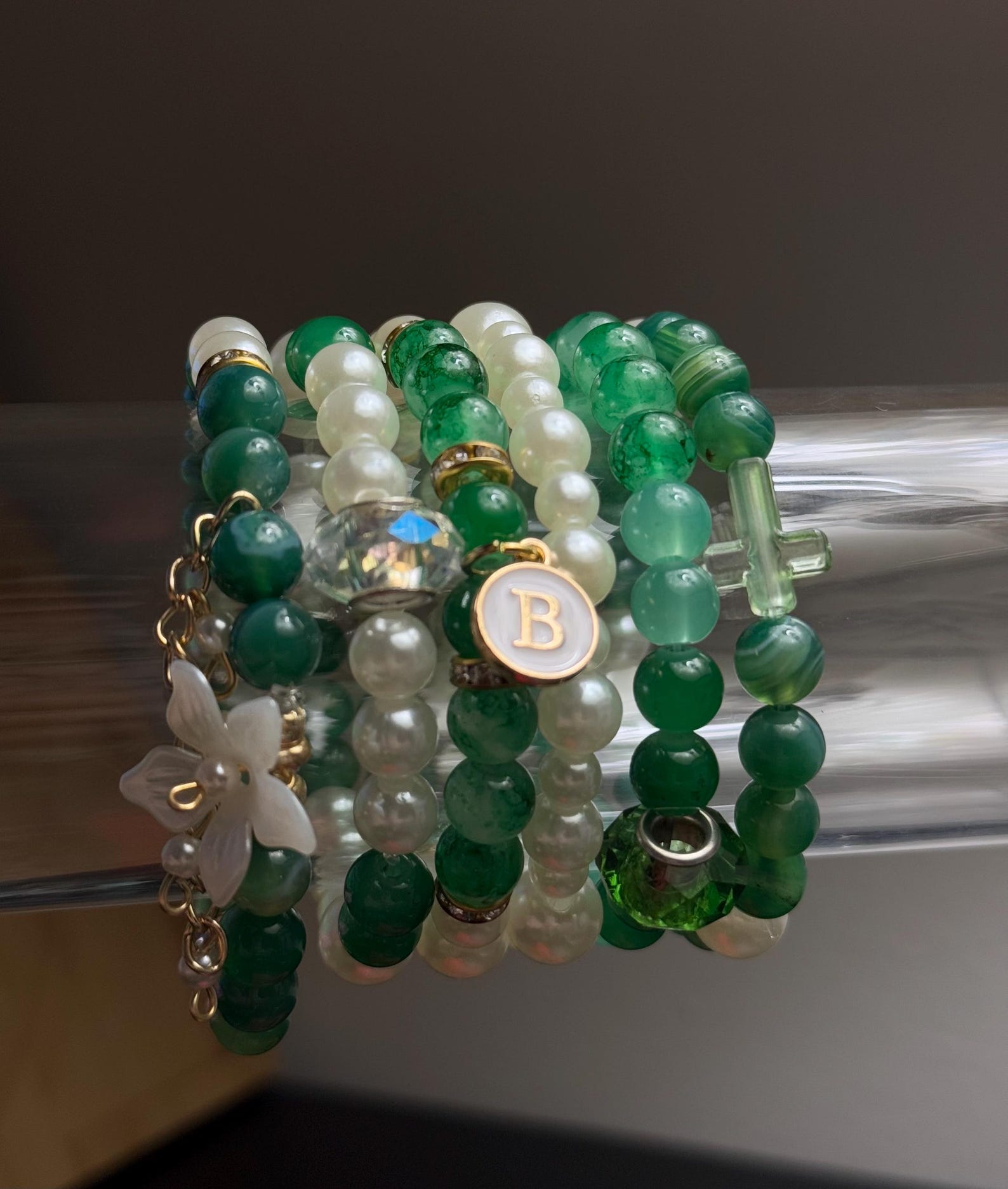 Emerald Cascade Stack - Etsy