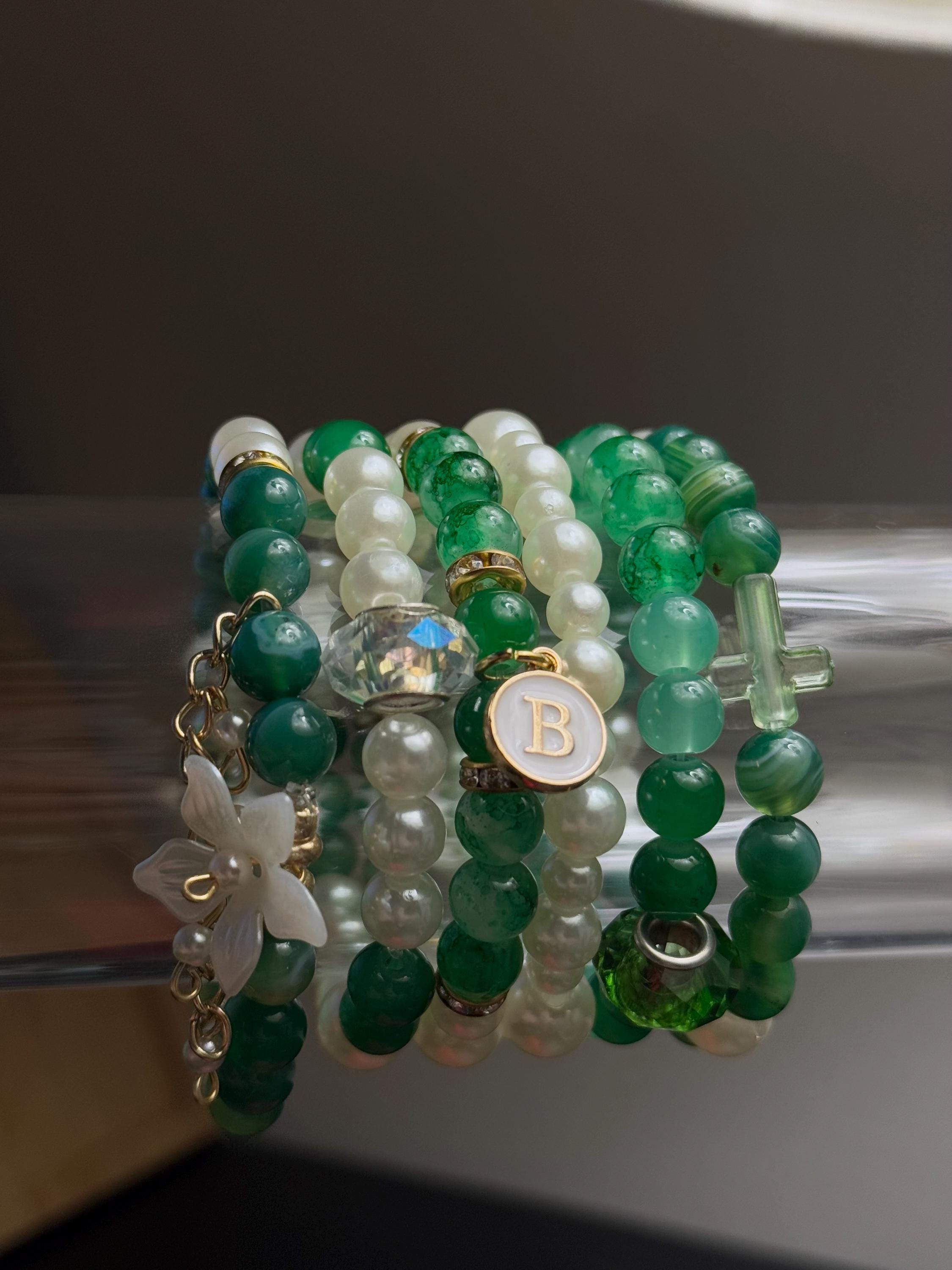 Emerald Cascade Stack - Etsy