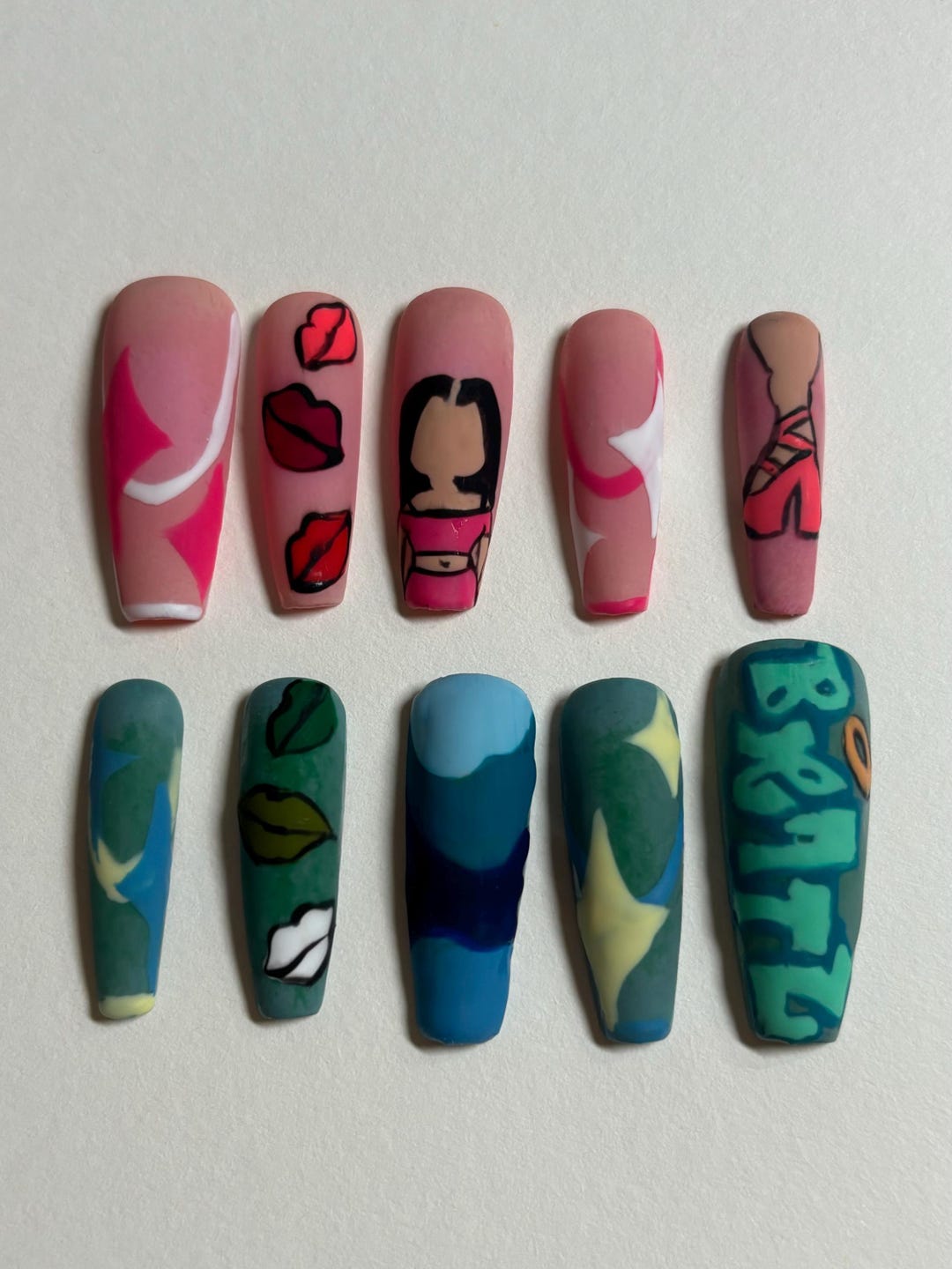 Custom Press-on : BRATZ Theme Multi Color Reusable Nails , Pre Filed - Etsy