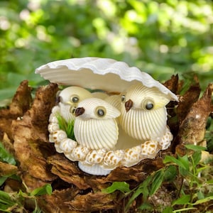 Birds Nest Statue From Seashell Beach Wedding Decor, Birds Nest ...