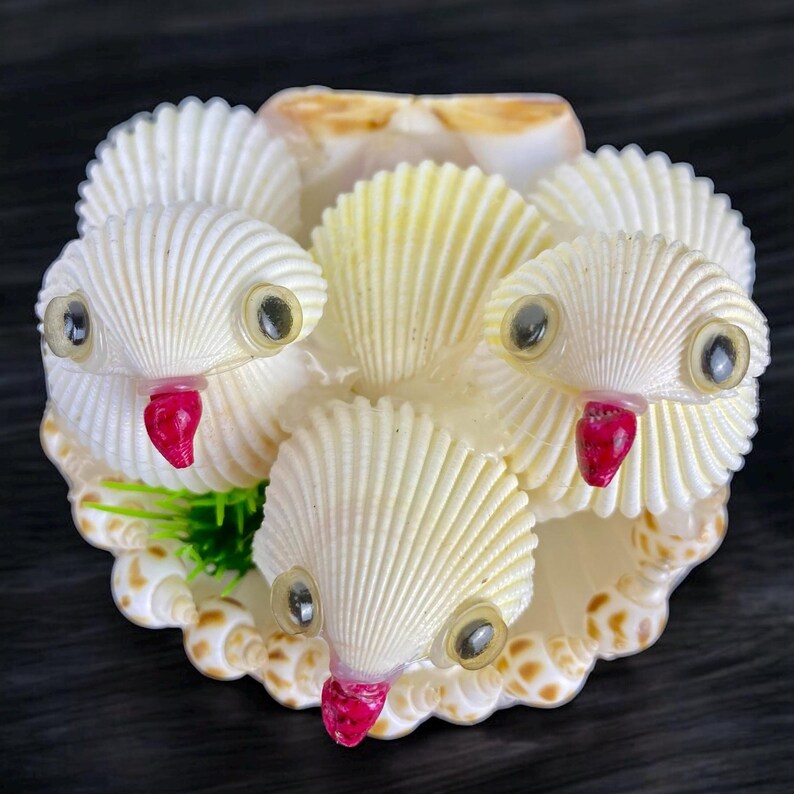 Seashell Birds Nest Figurine: Beach Wedding Decor, Vietnam Souvenir - Etsy