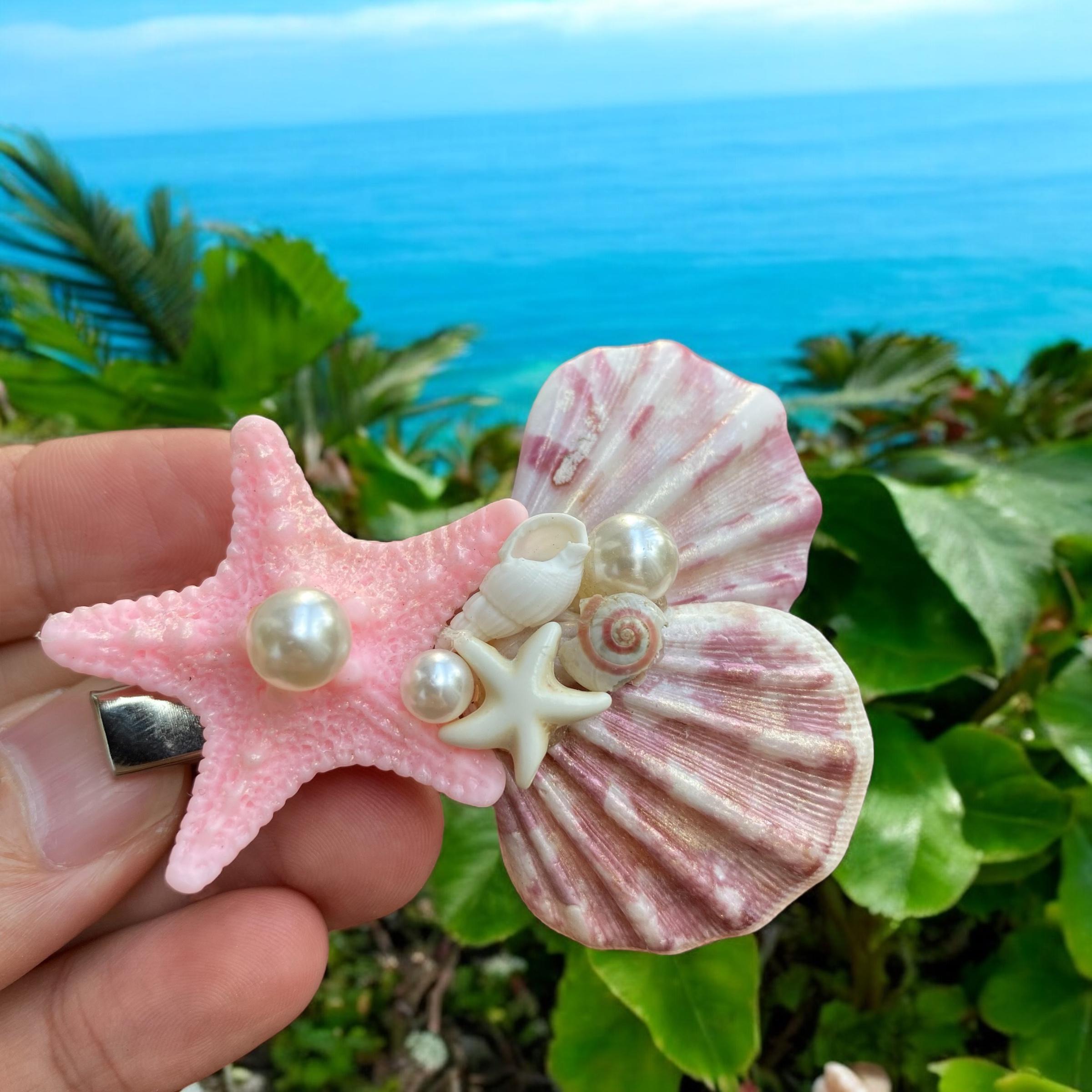 Handmade Seashell Hair Clip: Beach Mermaid Accessory - Etsy