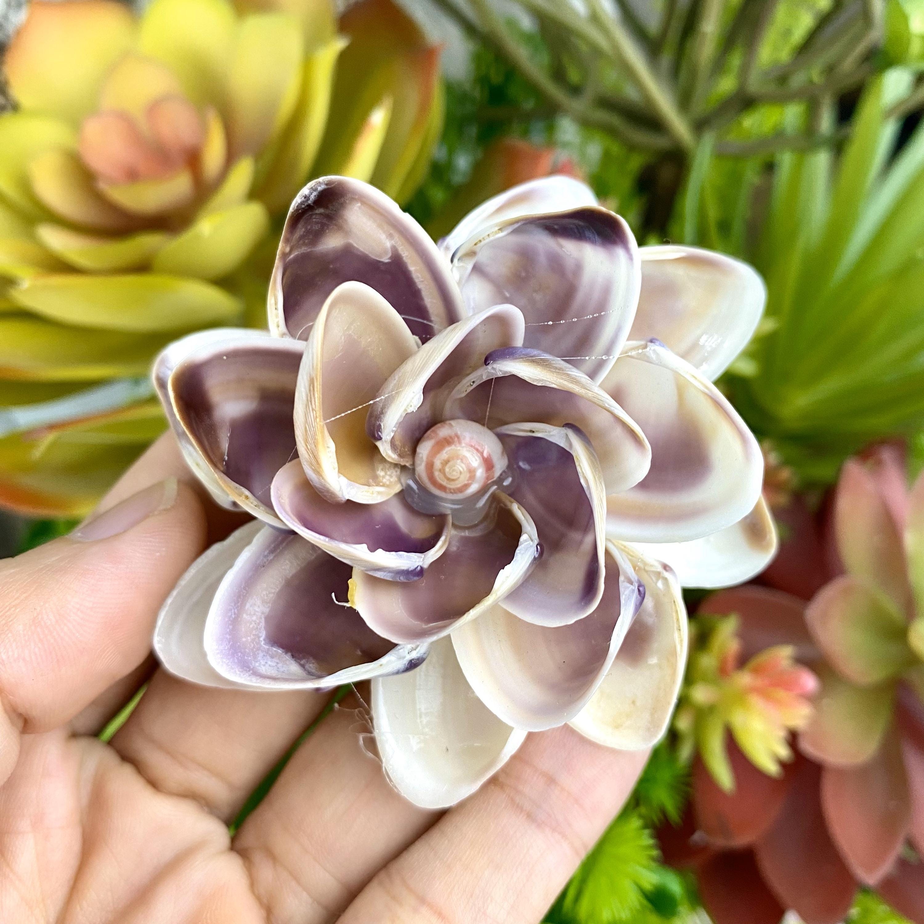 Seashell Flowers Beach Wedding Decor, Handmade Flowers From Seashell ...