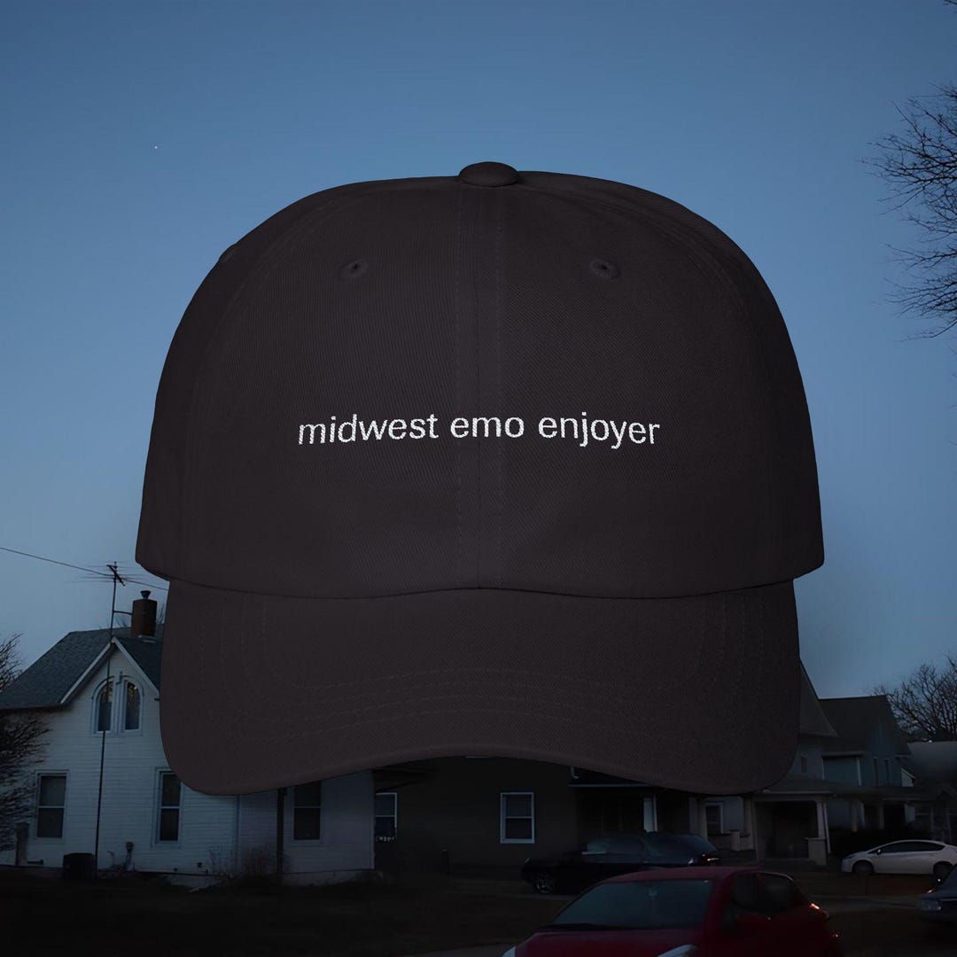 Midwest Emo Enjoyer Dad Cap, Midwest Emo Quote, Math Rock, Melancholic ...