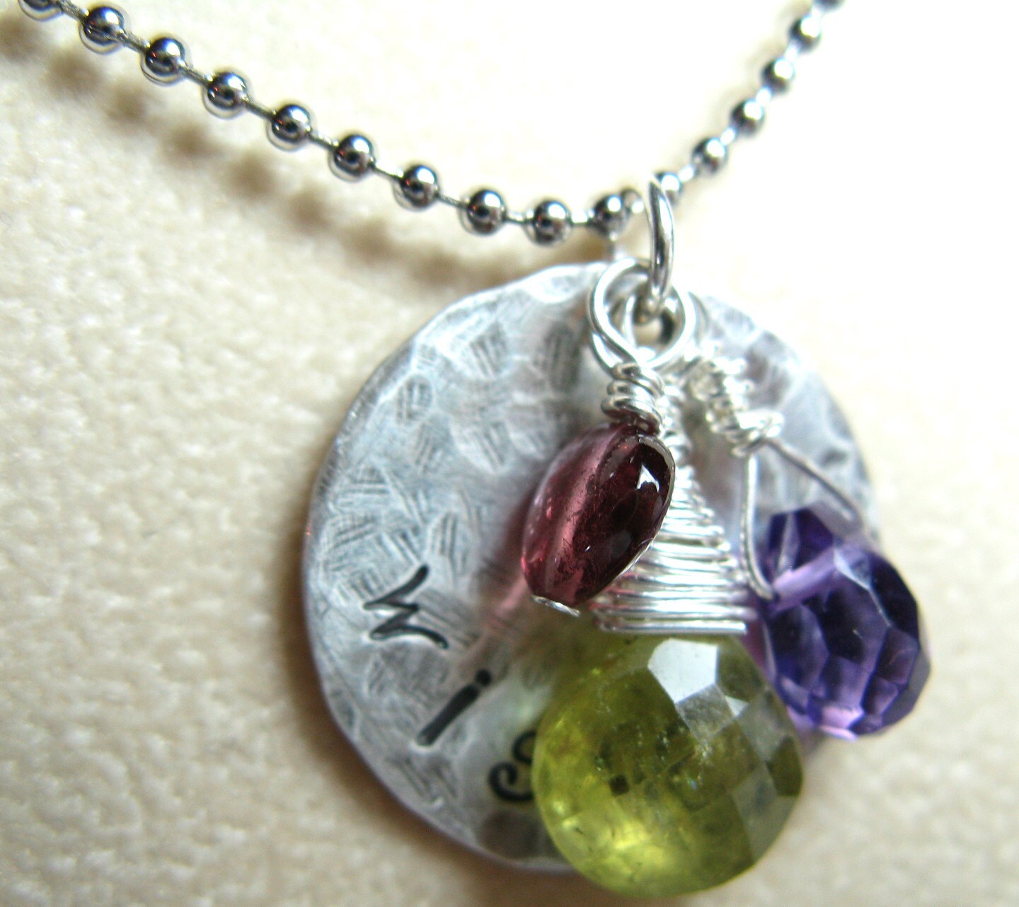 Wisdom Necklace - Sterling Silver With Rich Purple Amethyst, Pink ...