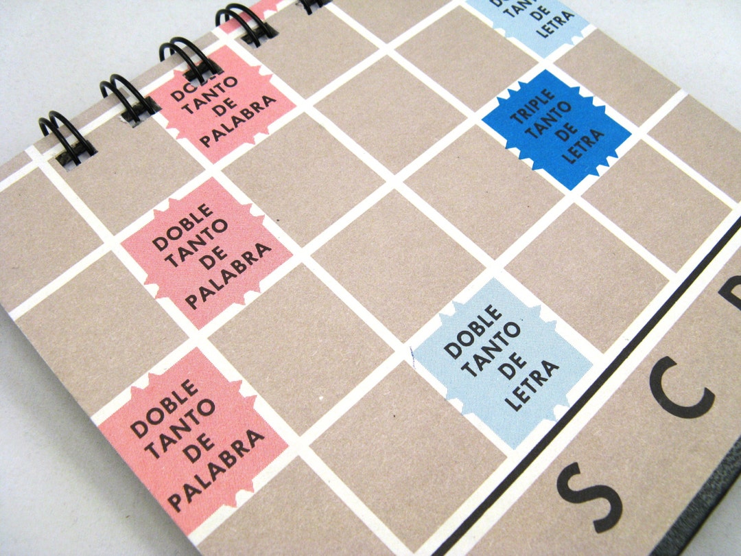 Spanish Scrabble Board Notepad Medium - Etsy