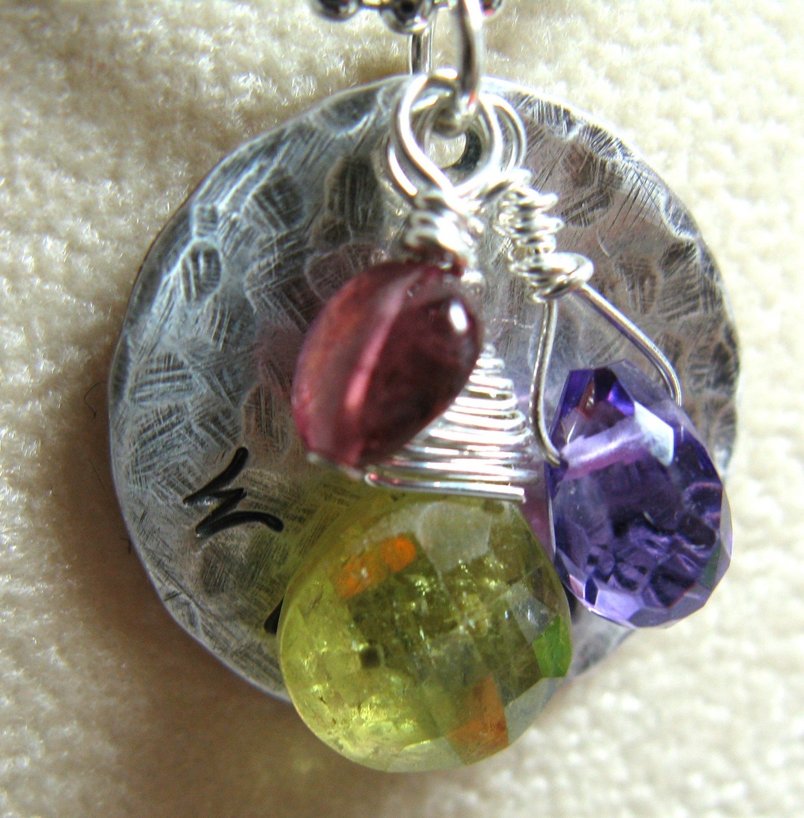 Wisdom Necklace - Sterling Silver With Rich Purple Amethyst, Pink ...