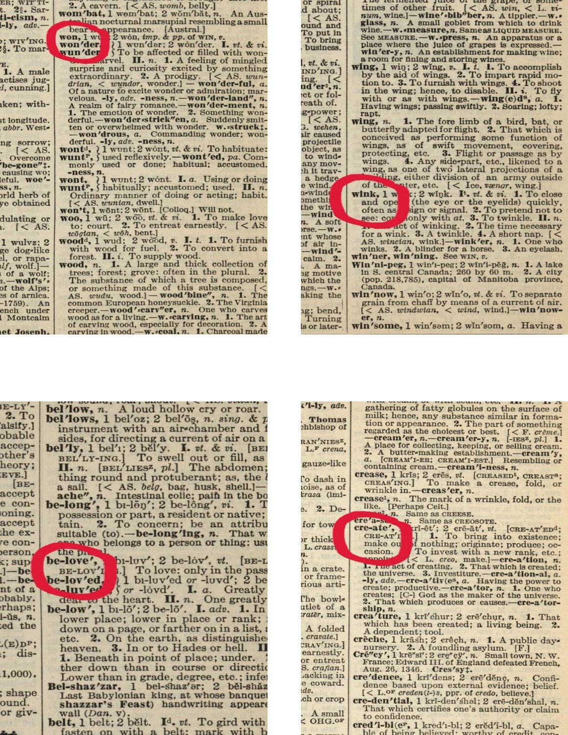 Vintage Dictionary Cards SET OF 12 Great All Occasion Cards - Etsy