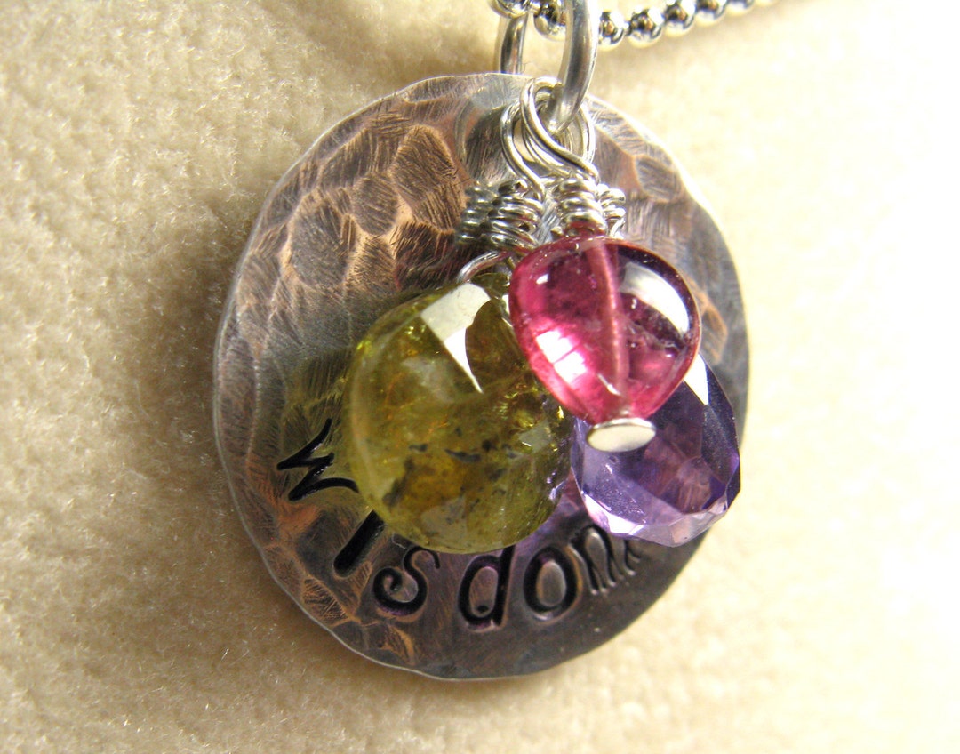 Wisdom Necklace - Sterling Silver With Rich Purple Amethyst, Pink ...