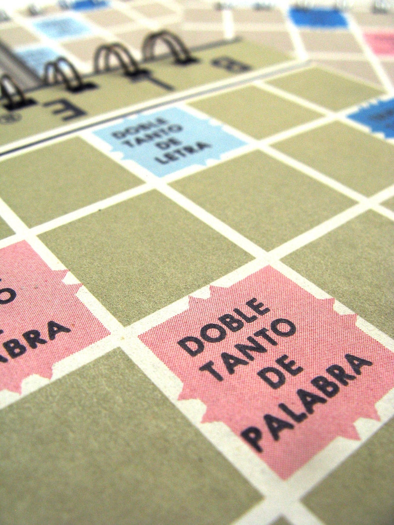 Spanish Scrabble Board Notepad Medium - Etsy