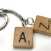 Scrabble Tile Keychain With Two Initials - Great Personalized Gift - Etsy