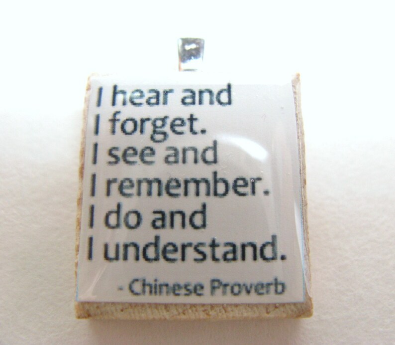 Chinese Proverb About Education I Do And I Understand Etsy
