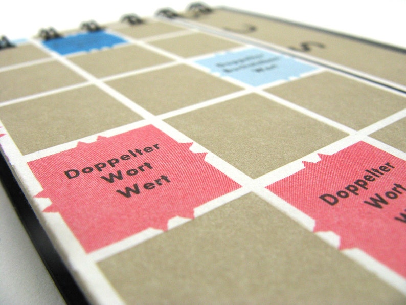 German Scrabble Board Notepad - Large - Etsy