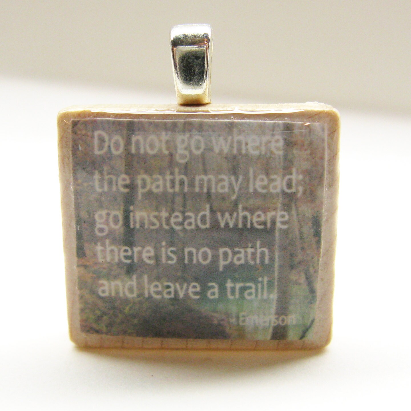 Do Not Go Where the Path May Lead - Scrabble Tile With Emerson Quote on ...