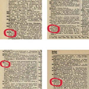 Vintage Dictionary Cards - SET OF 12 - Great All Occasion Cards - Etsy