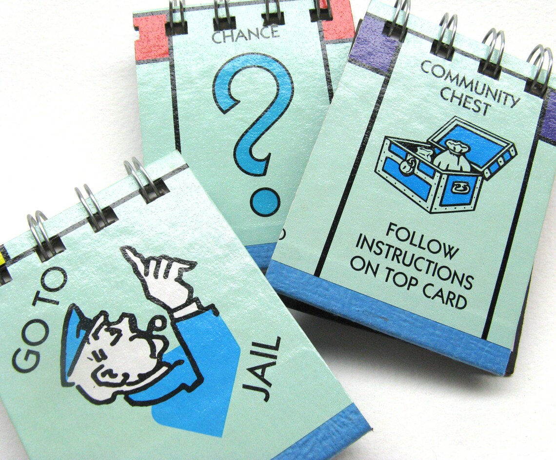 Small Monopoly Game Board Notepad - Etsy