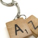 Scrabble Tile Keychain With Two Initials - Great Personalized Gift - Etsy