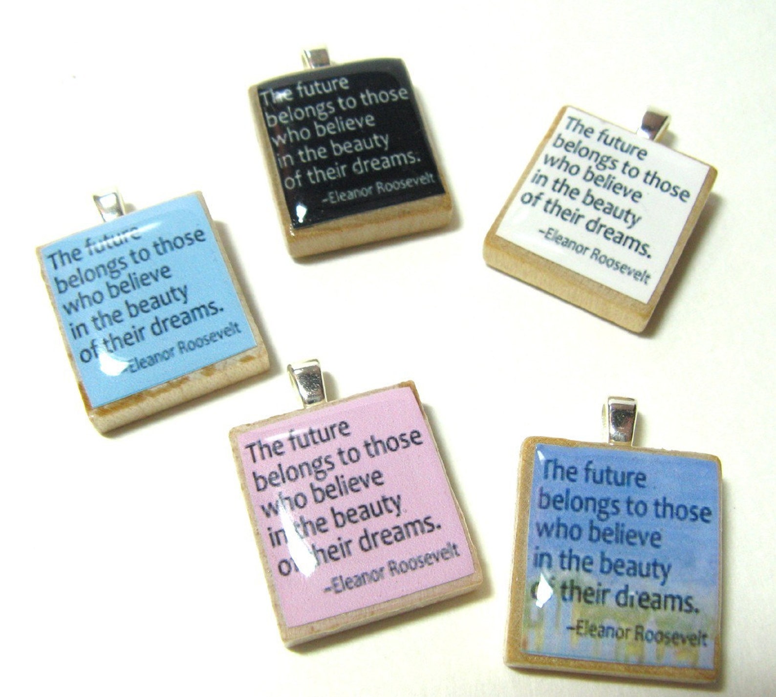 Eleanor Roosevelt Quote the Future Belongs to Those Black Scrabble Tile ...