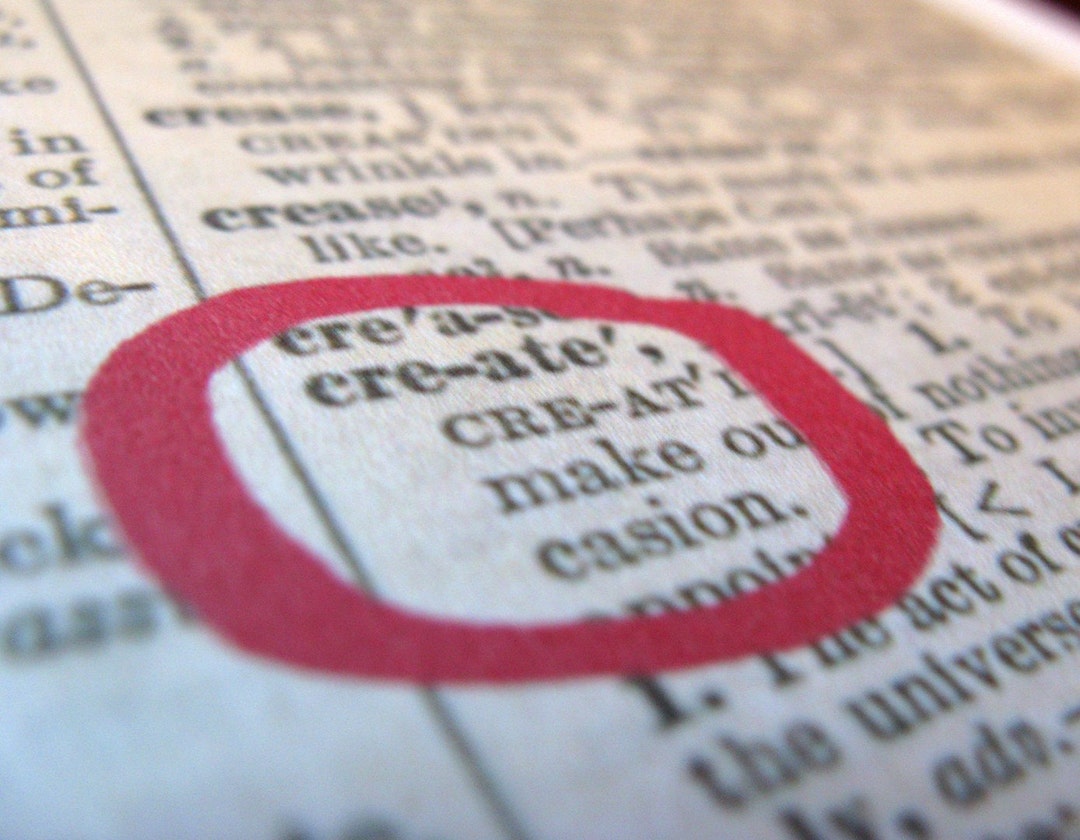 Vintage Dictionary Cards - CREATE - Etsy