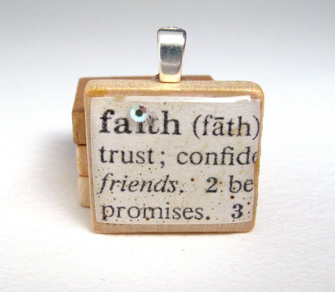 Faith - Vintage Dictionary Scrabble Tile With Swarovski Crystal - Etsy