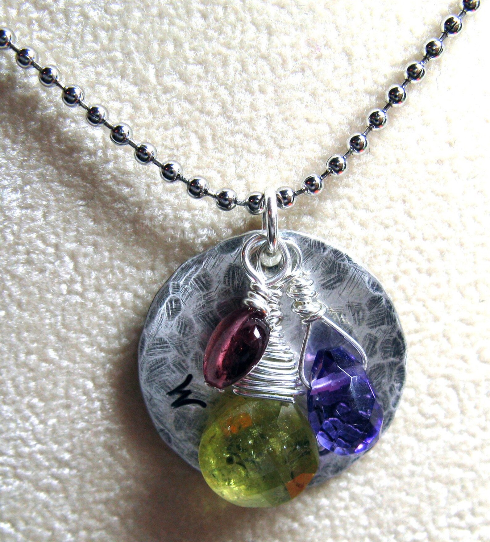 Wisdom Necklace - Sterling Silver With Rich Purple Amethyst, Pink ...