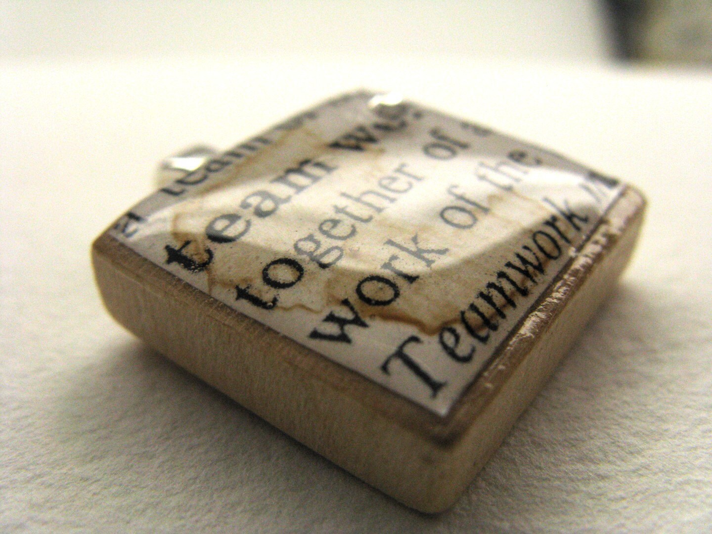 Teamwork - Vintage Dictionary Scrabble Tile With Swarovski Crystal - Etsy