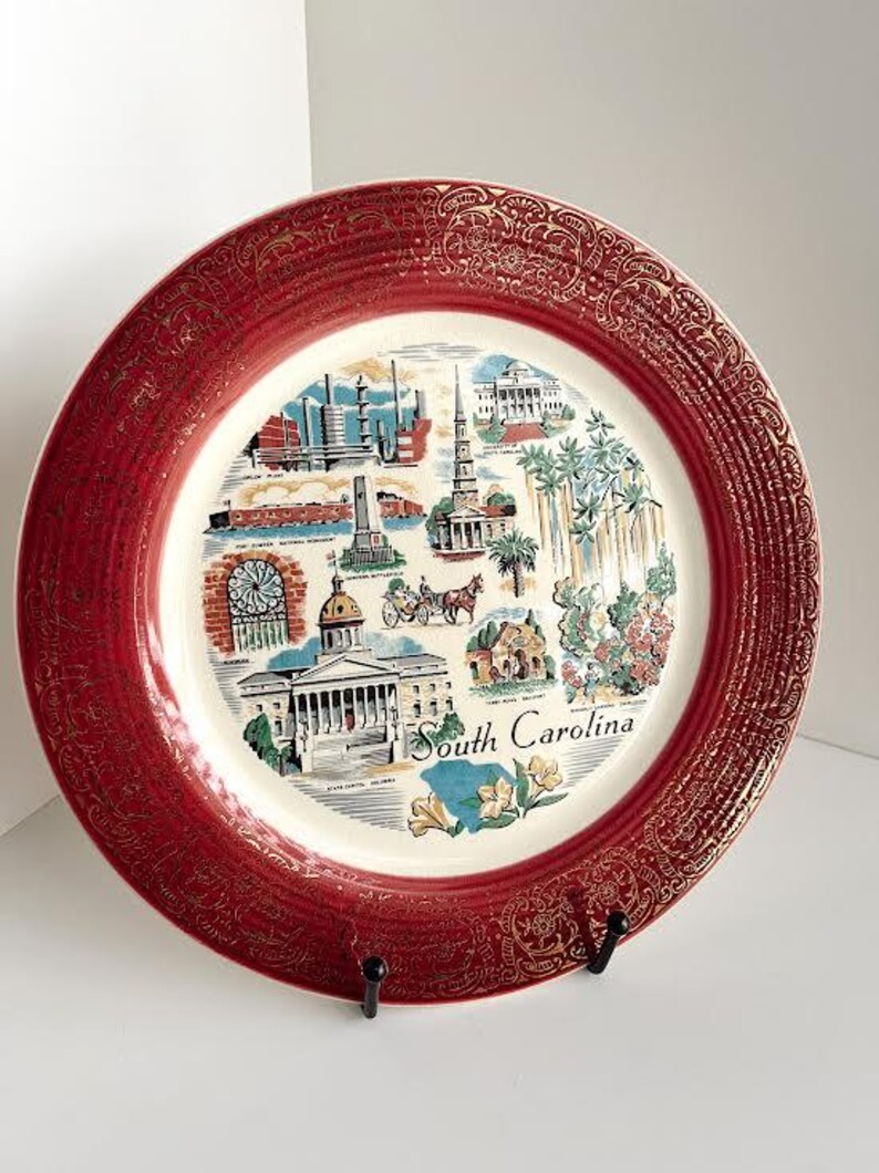South Carolina Plate - Etsy